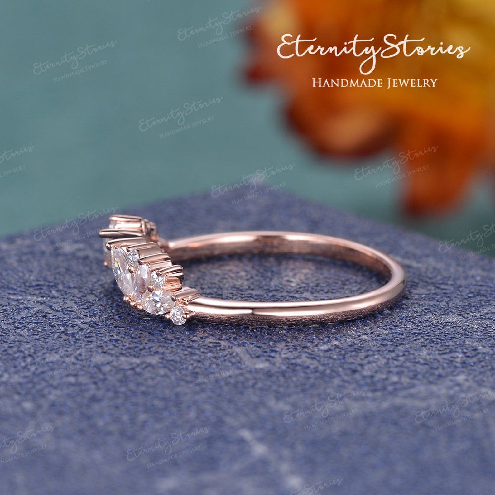 Open Ring Enhance Open Wedding Band Rose Gold Wedding Band - Etsy