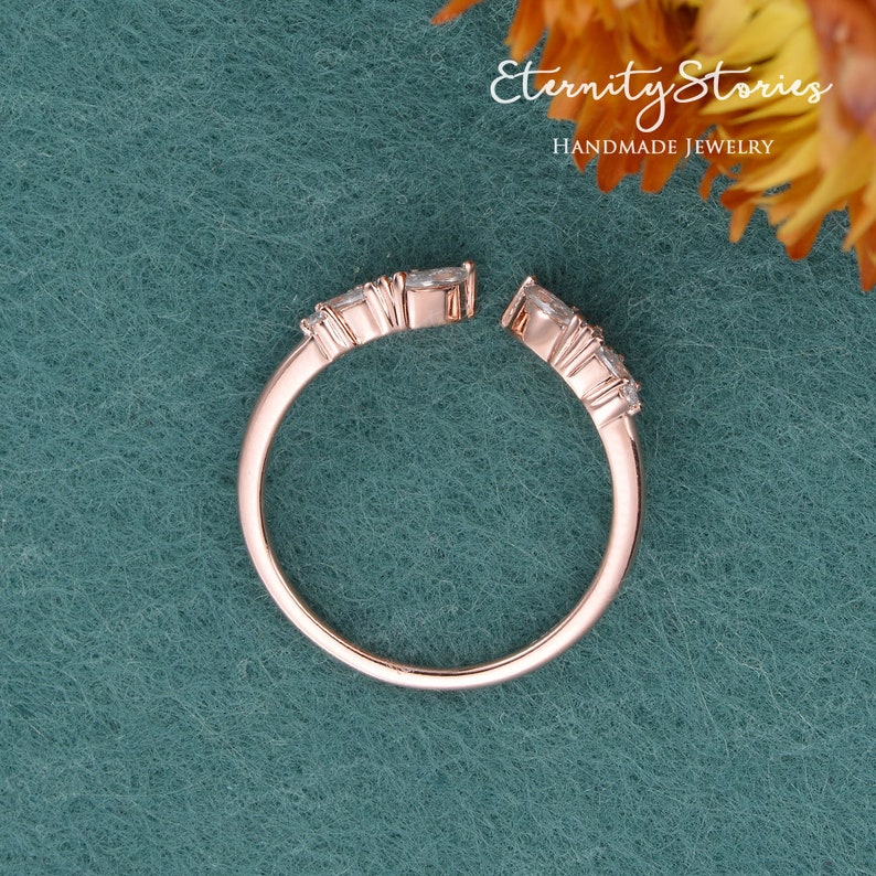 Open Ring Enhance Open Wedding Band Rose Gold Wedding Band - Etsy