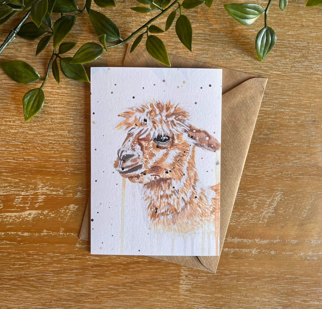 Alpaca Card, Alpaca Birthday Card, Birthday Card for Aunt, Llama Card ...