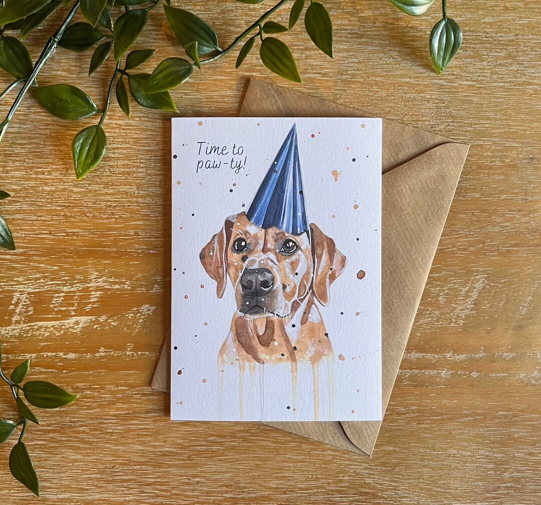 Labrador Card, Dog Card, Dog Lover Card, Card for Birthday, Animal ...