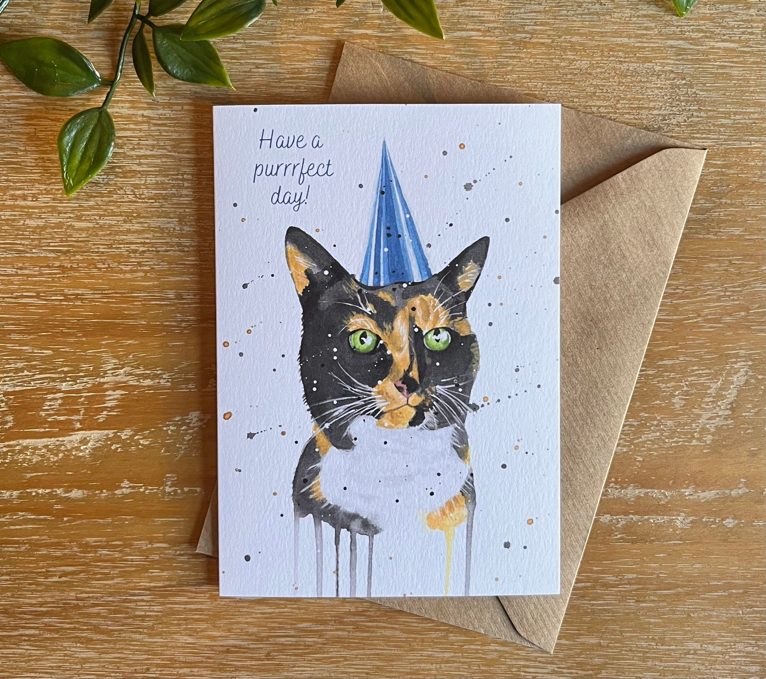 Cat Card Cat Card Birthday Birthday Cards Animal Cards Pun - Etsy