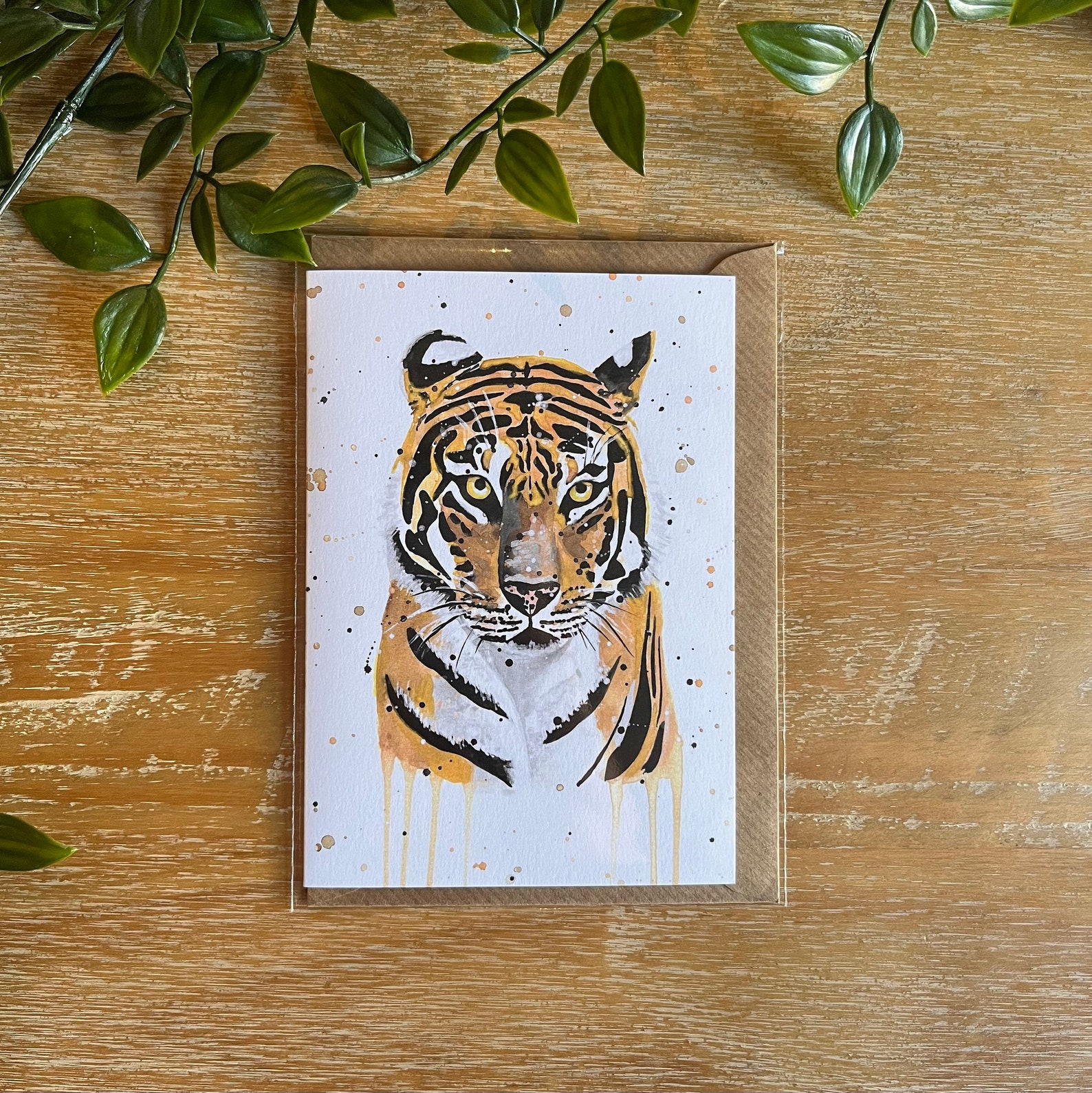 Tiger Card Tiger Birthday Card Big Cat Card Wildlife - Etsy