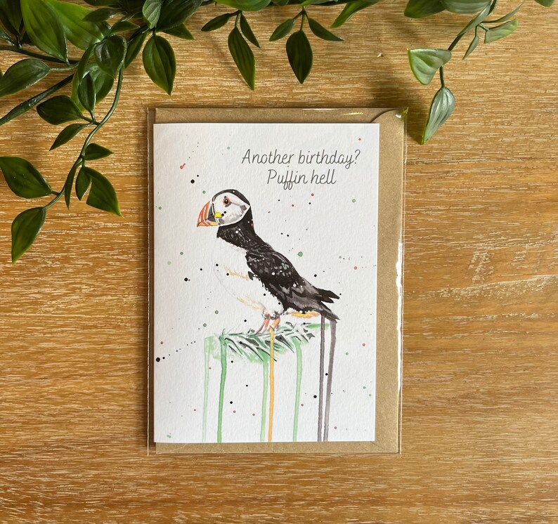Puffin Birthday Card, Funny Birthday Card for Him, for Her, Pun ...