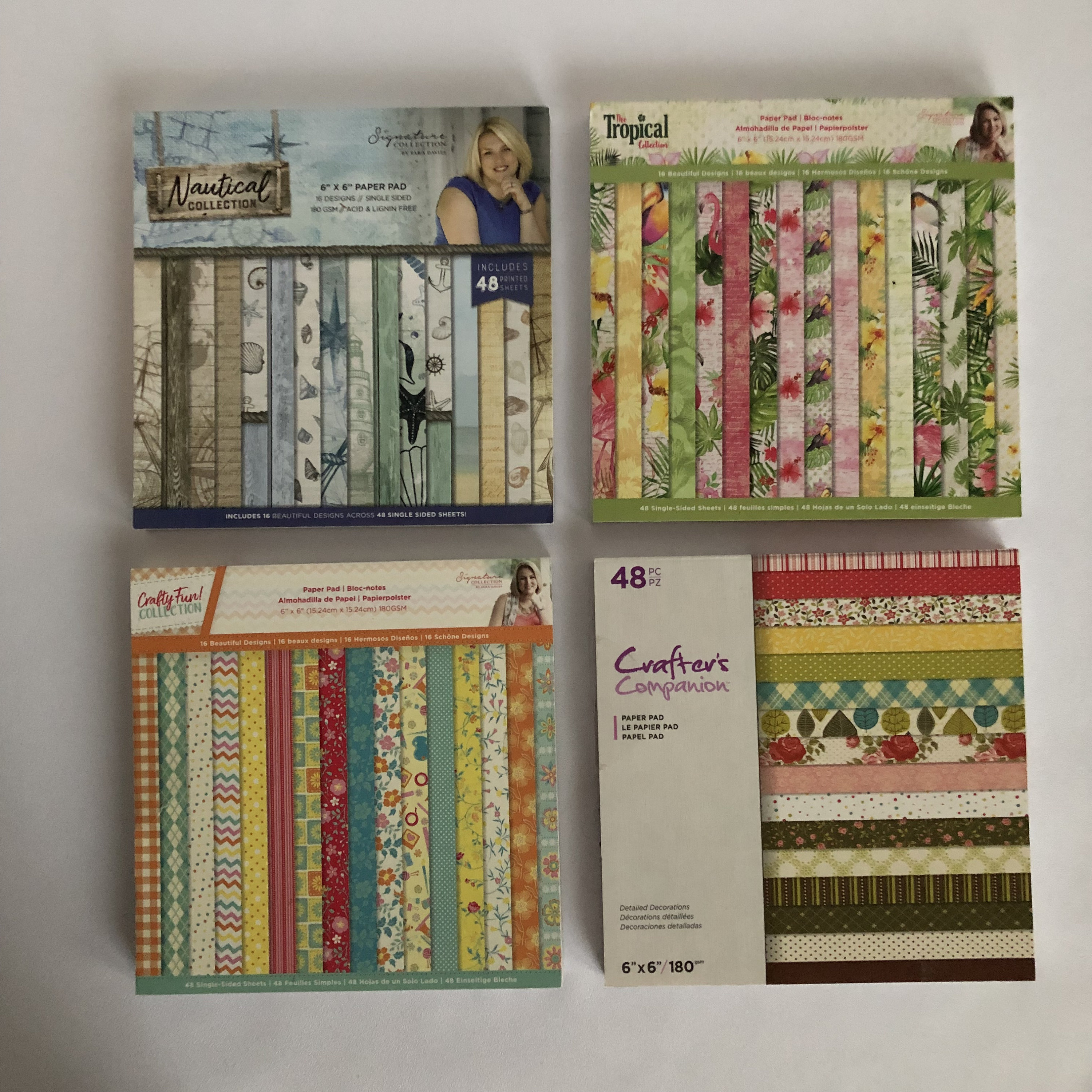 6 X 6 Decorative Cardstock Crafters Companion 180gsm 48 Sheet Pads ...