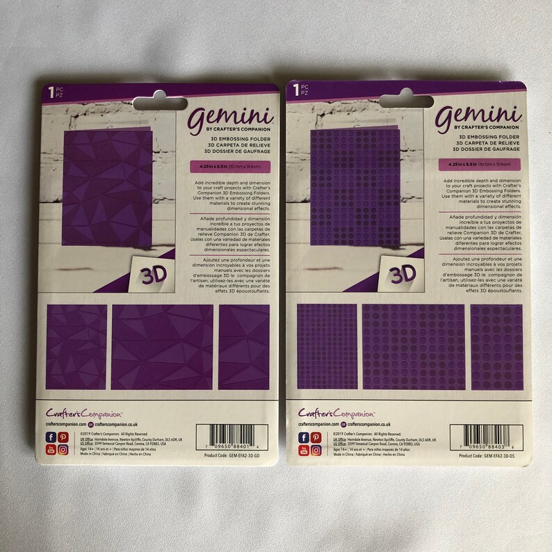 3D Embossing Folders Geometric Designs 4.25 X 5.5 - Etsy