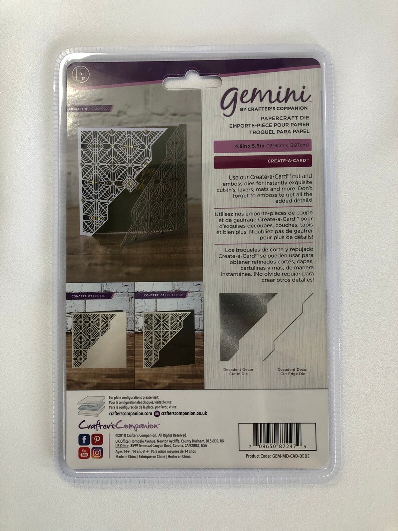 Create A Card Gemini Crafters Companion Papercraft | Etsy