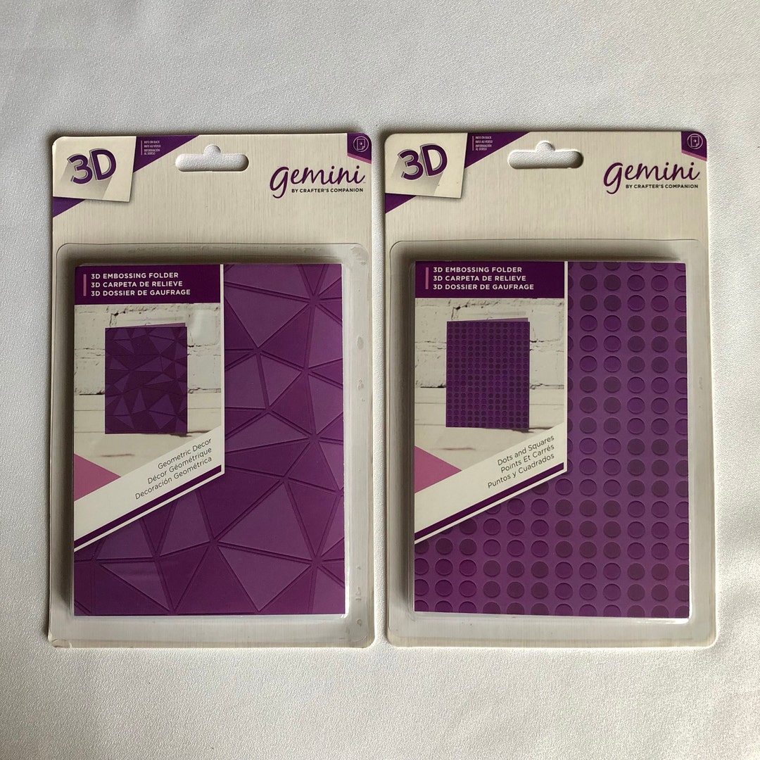 3D Embossing Folders Geometric Designs 4.25 X 5.5 Crafters Companion 3D ...
