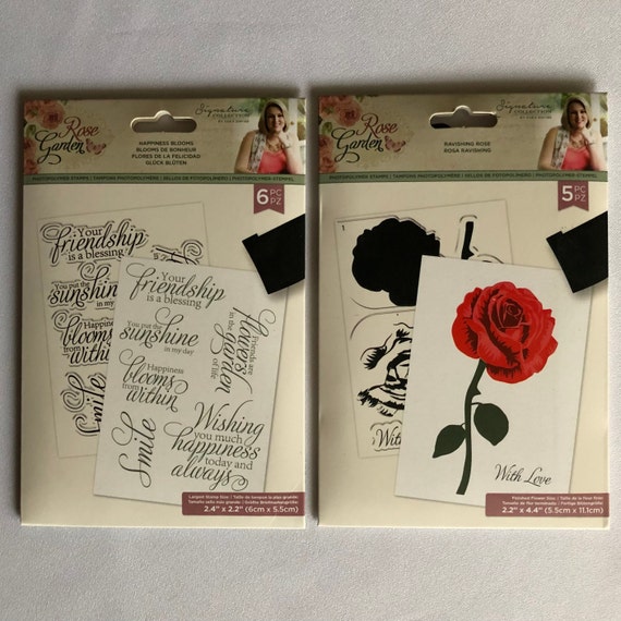 Sara Signature rose Garden Collection Stamping Elements | Etsy