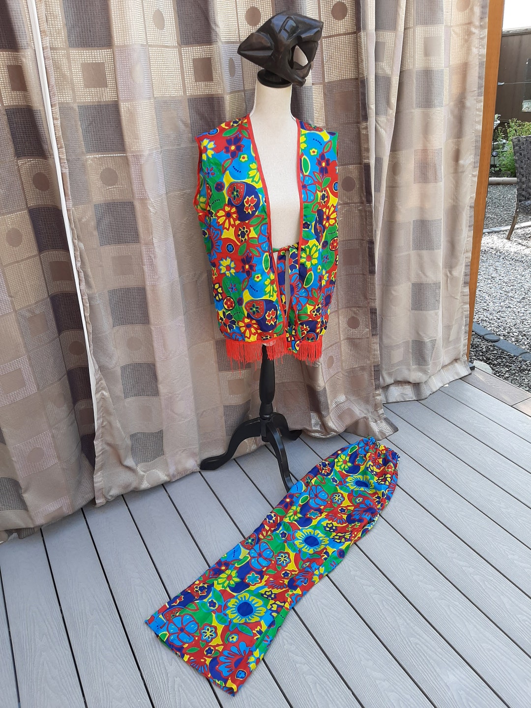 Hippie-dippy Outfit Fringed Flower Power Halloween Costume Groovy Baby ...