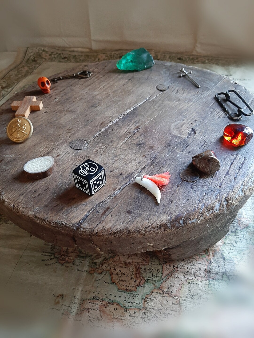 Bone Throwing Kit Spells Witch Pagan Nature Wiccan Stones Coins Wood ...