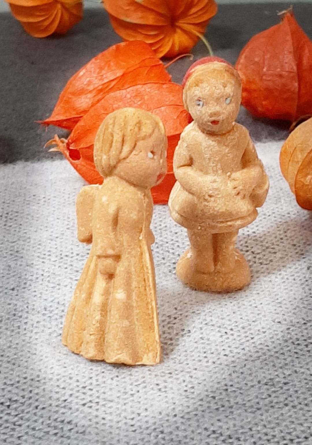 Salt Dough Figures Very Old Folk Art Couple Oddity Dough Molded People ...