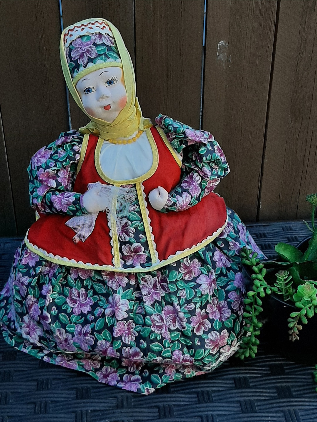 Vintage Doll Tea Cozy Tea Cozy Doll Vintage Russian Themed VG Condition ...
