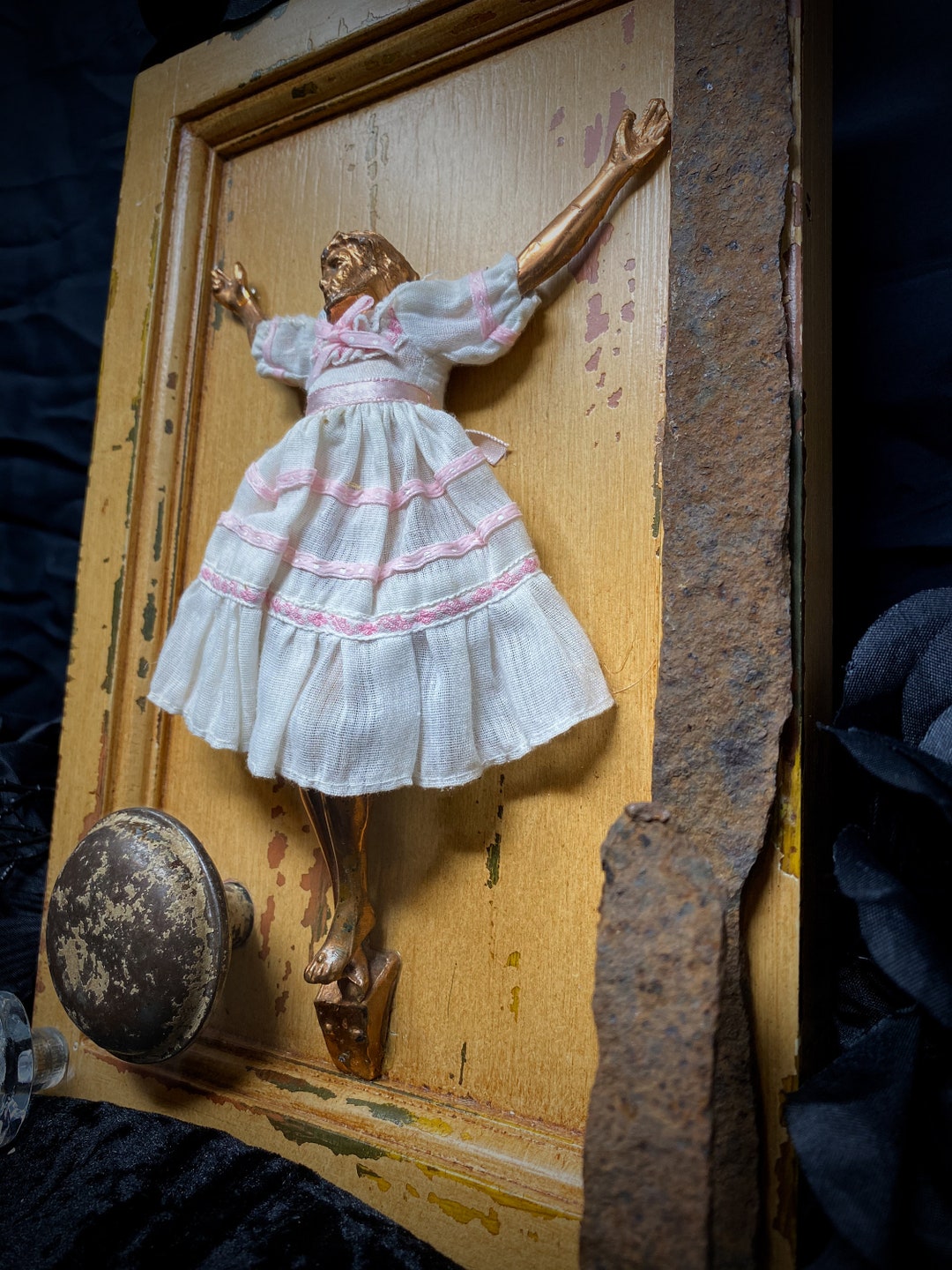 Upcycled Jesus Crucifix Jesus in A Dress Shadow Box Drag Queen ...