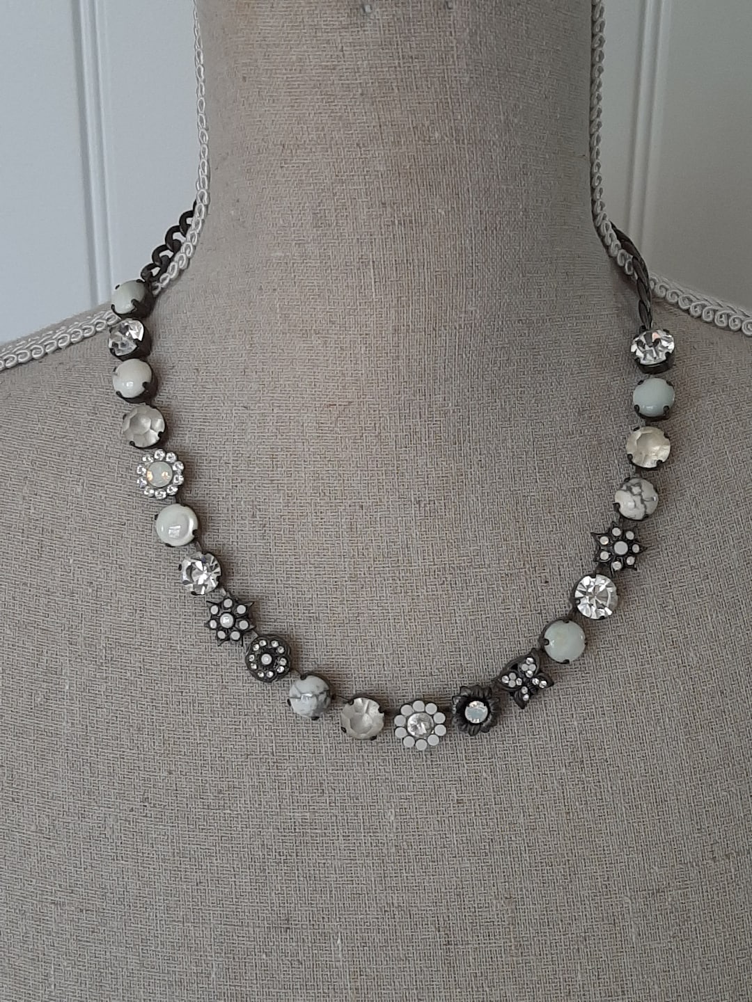 Authentic AMAR Brand Crystals Art Glass and Pearl Necklace Featuring ...