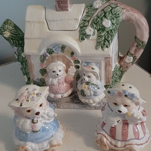 Country Cottage Tea Set Children's Ceramic 12 Piece Tea Set Ages 3 & up ...