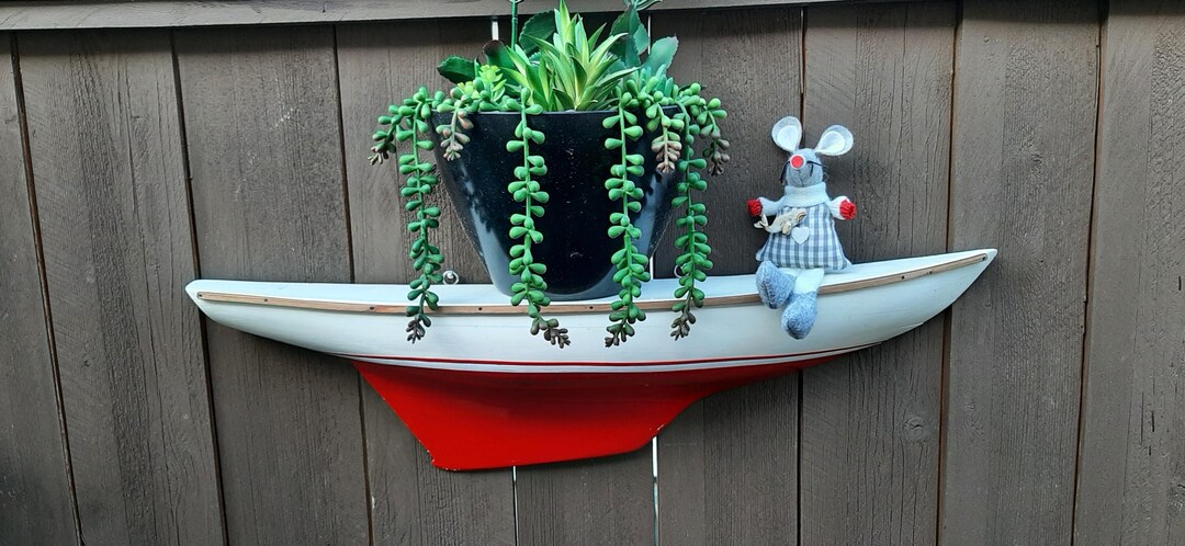 Ship/yacht Half Hull Wall Shelf Classic Sailing Yacht Shelf Boat Book ...