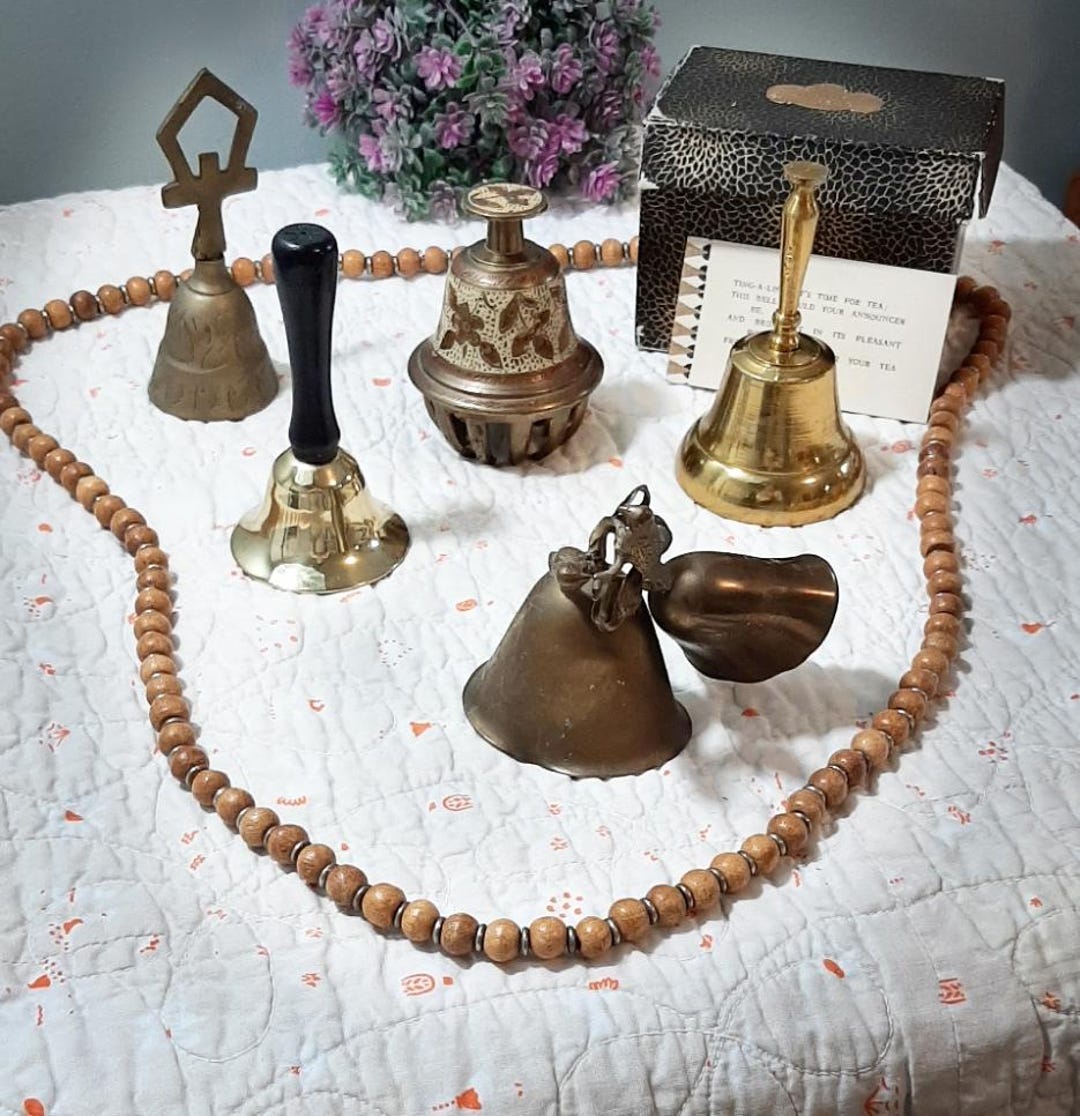 5 Brass Bells Alter Bells Pagan Bells Wiccan Bells Meditation Bell ...