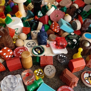 Vintage Board Game Pieces Mystery Packs of Well Over 16 Ounces/453 ...
