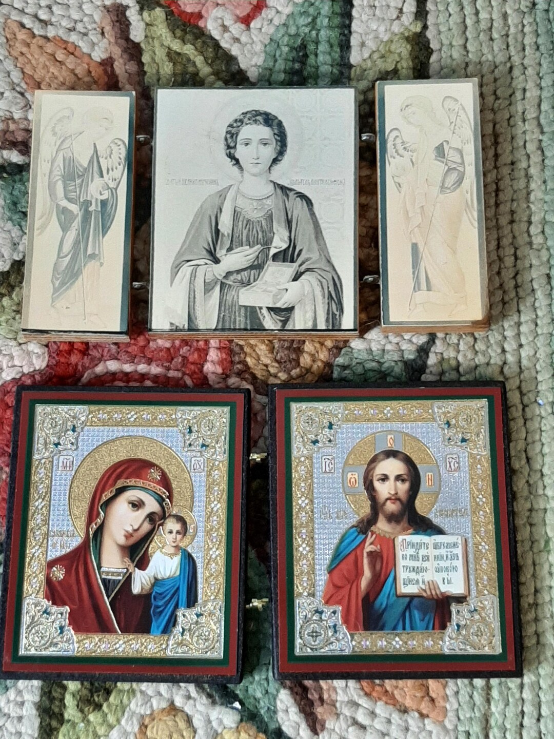 Russian Wedding Folding Icons Folding Religious Icons Miniature Folding Alters Orthodox Icons ...