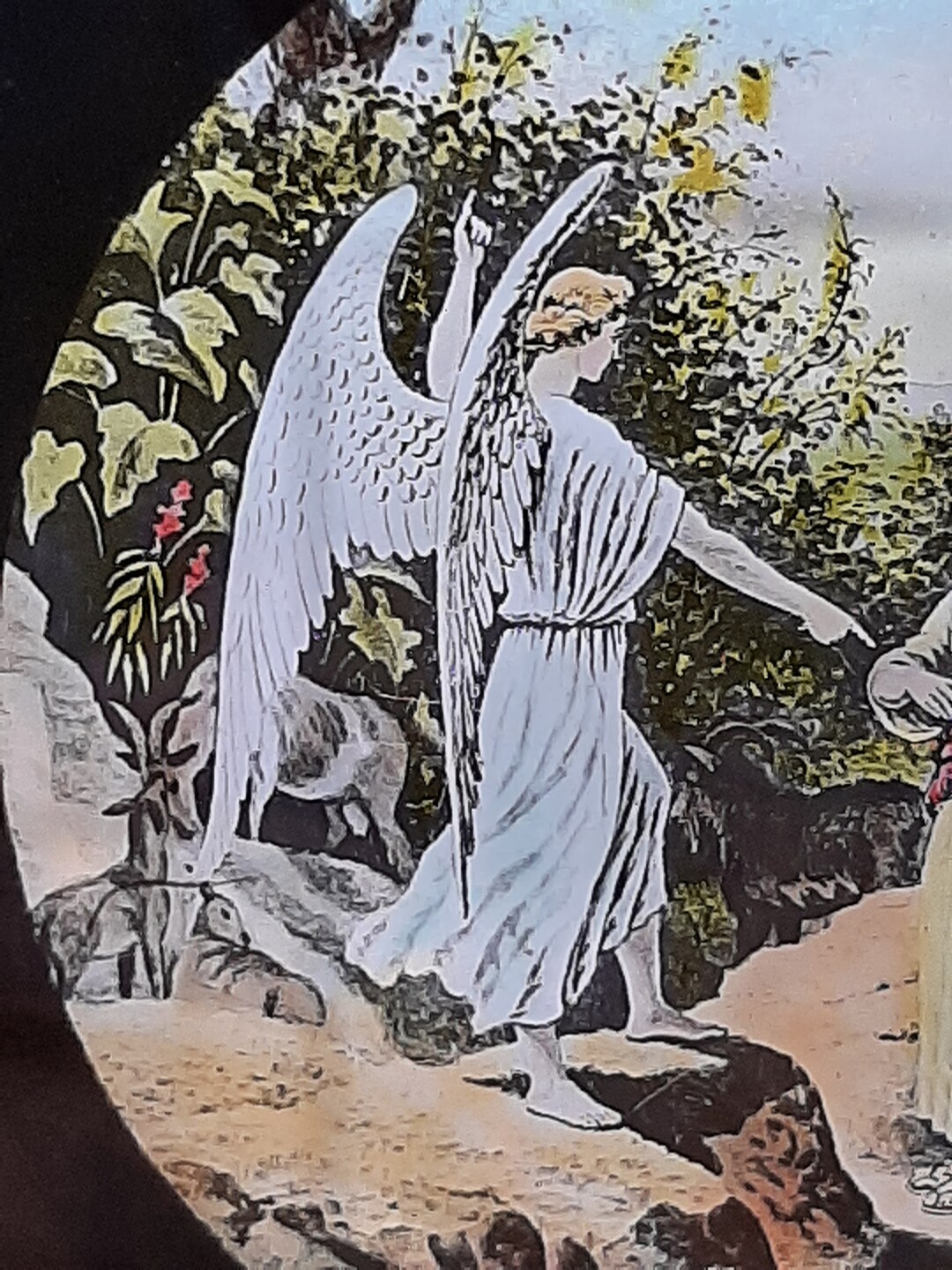 Mother of Samson Religious Glass Slide Hand Painted Made by Ihling Bros ...