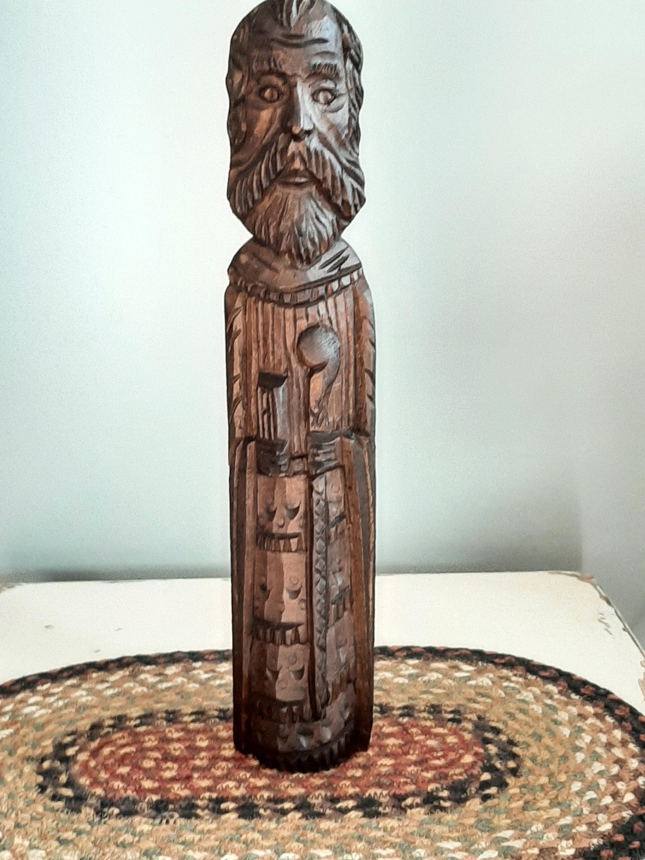 Gothic Medieval Wall Art Hand Carved Figures Religious Icons Patron ...