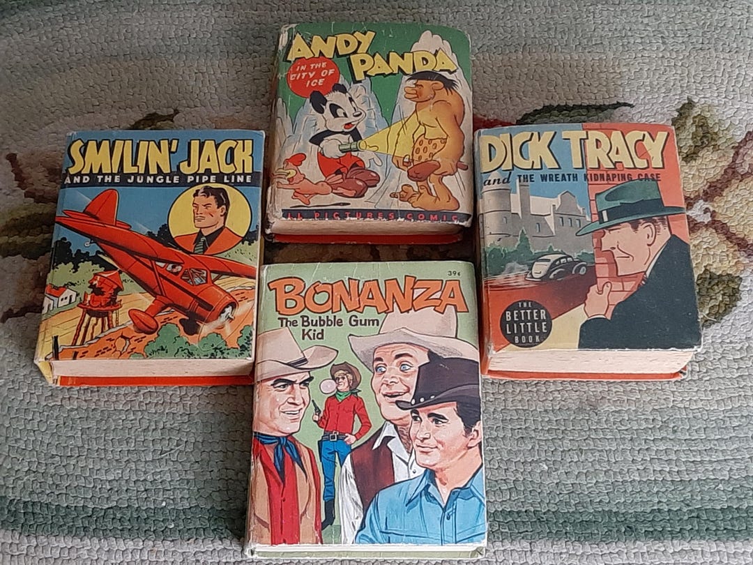 Vintage Better Little Books Dick Tracy Bonanza Bubble Gum Kid Andy ...