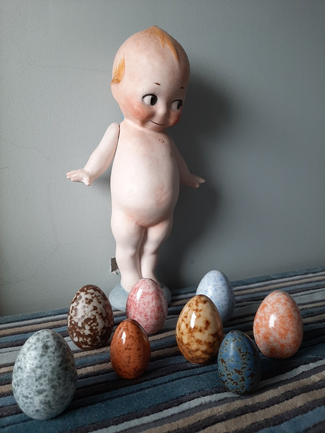 Set of 8 Pottery Eggs Made by Cannon Falls Giftware and Collectables ...
