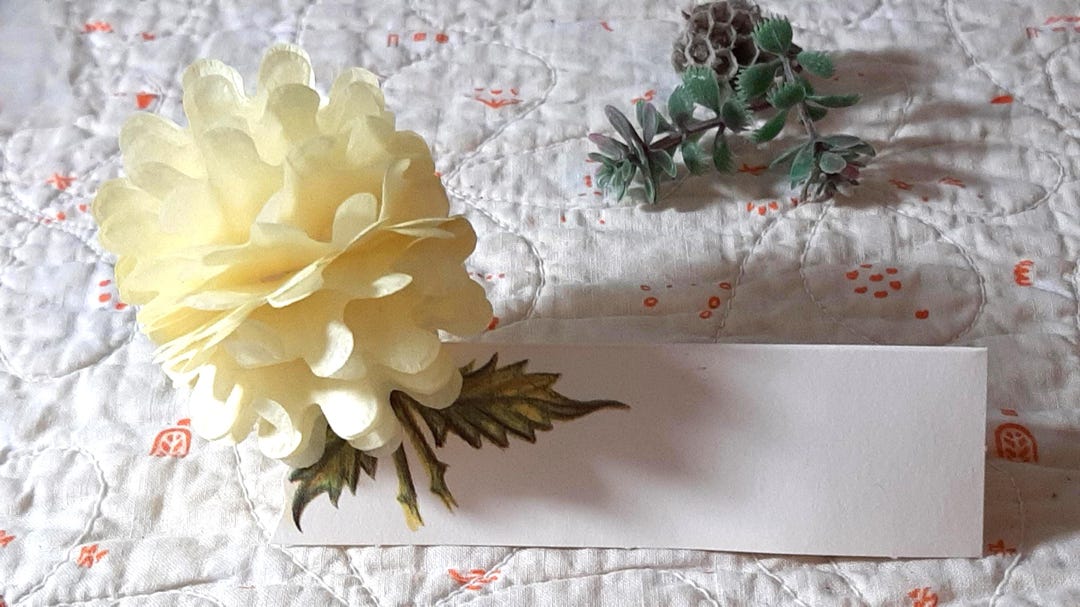 Honeycomb Paper Place Cards Vintage Danish Paper Place Cards Dining ...