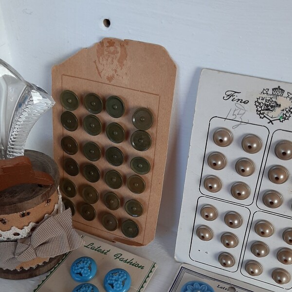 Vintage Button Cards - Etsy