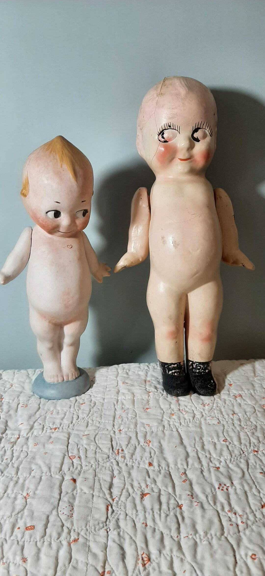 2 Vintage Kewpie Dolls Vintage 1930's Composition Kewpie Doll Bisque ...
