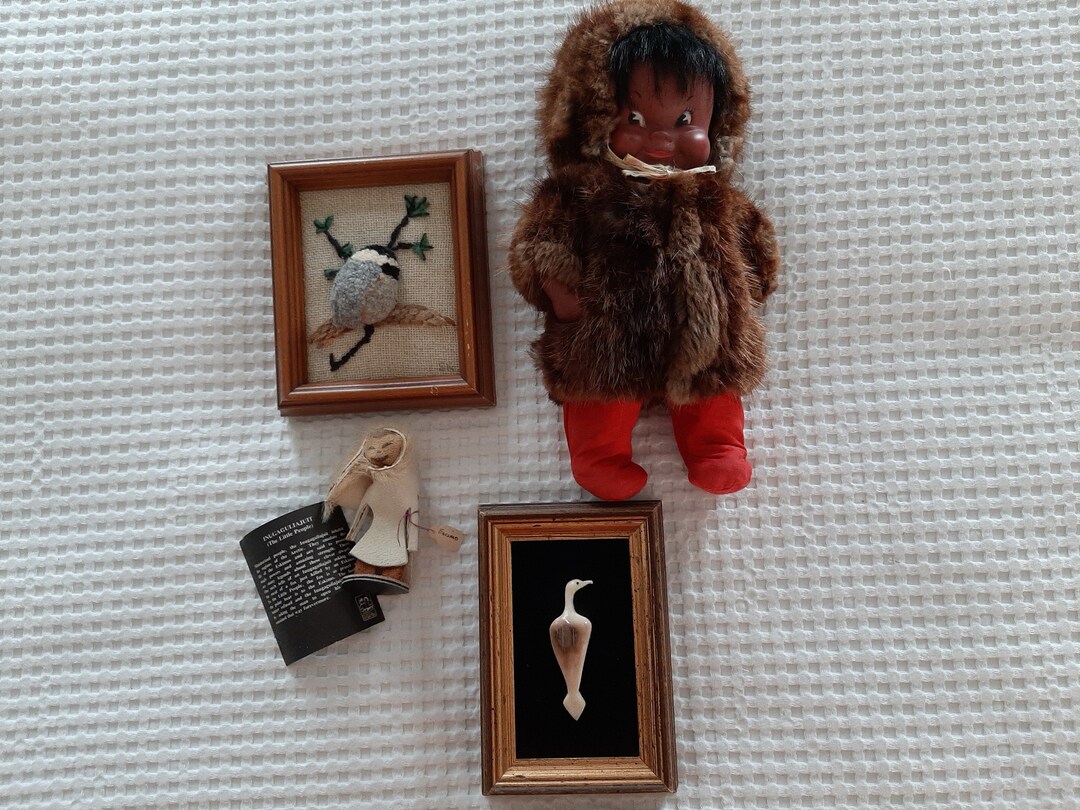 Eskimo Indigenous Peoples Northern Canada 4 Handcrafted Items Hand ...