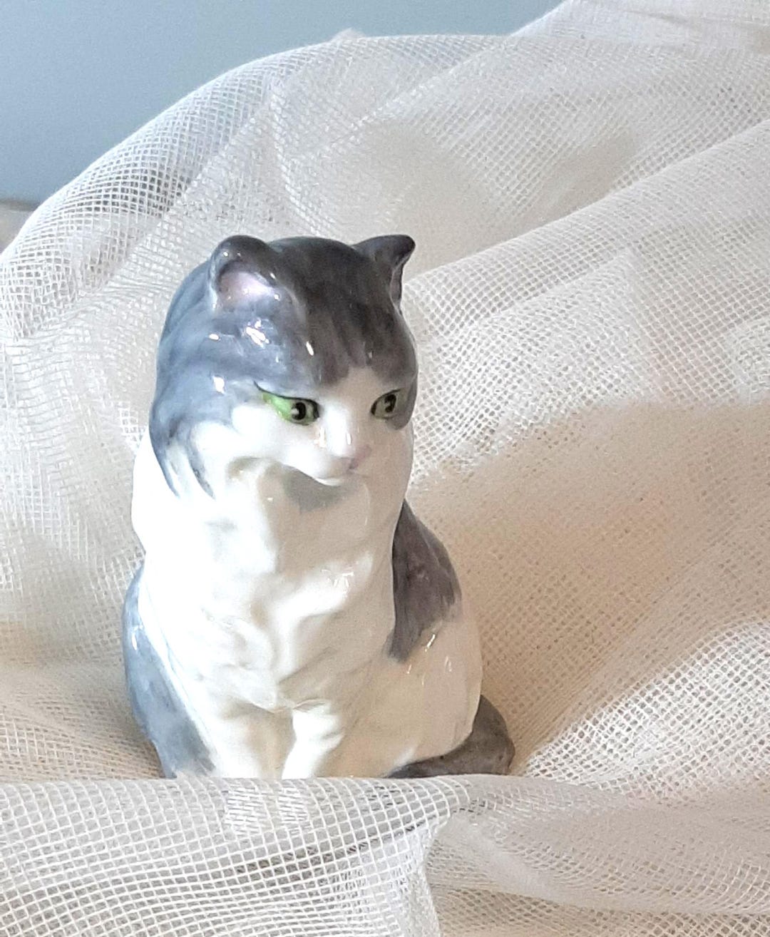 Vintage Royal Worcester Bone China F.G Doughty Long Haired Cat 4 Inches ...