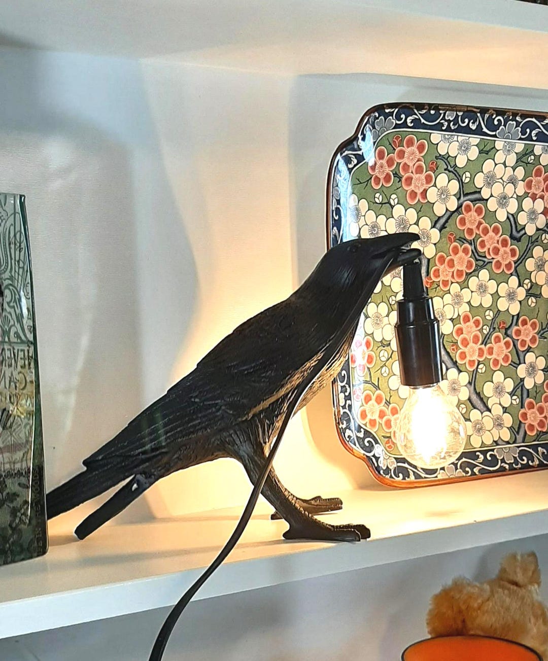 Crow Lamp Raven Light Crow Table Lamp Raven Table Light Decor Lamp ...