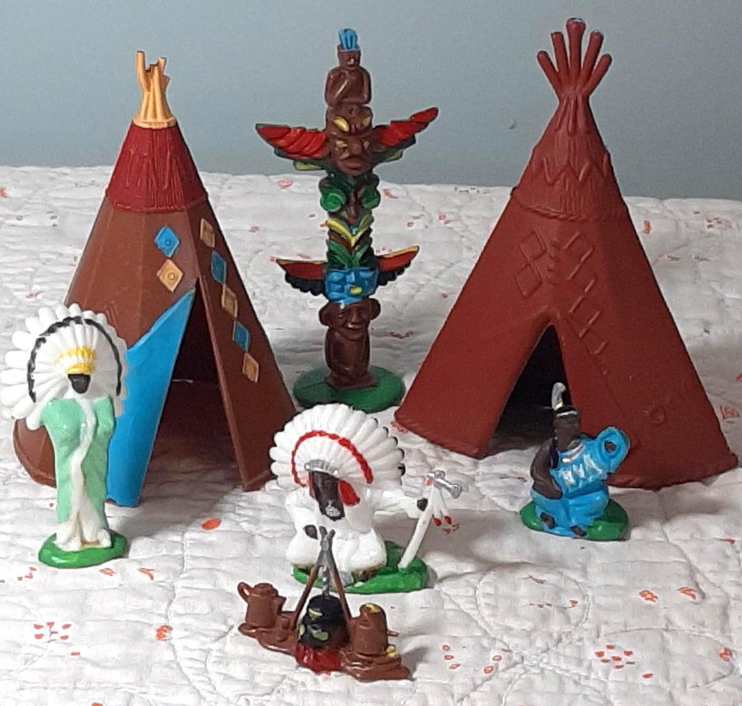 Vintage Wilton Cake Topper Set 1970's to 1980's Native American Themed ...