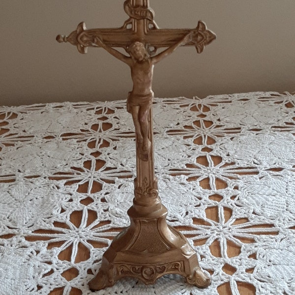 Brass Table Top Cross - Etsy