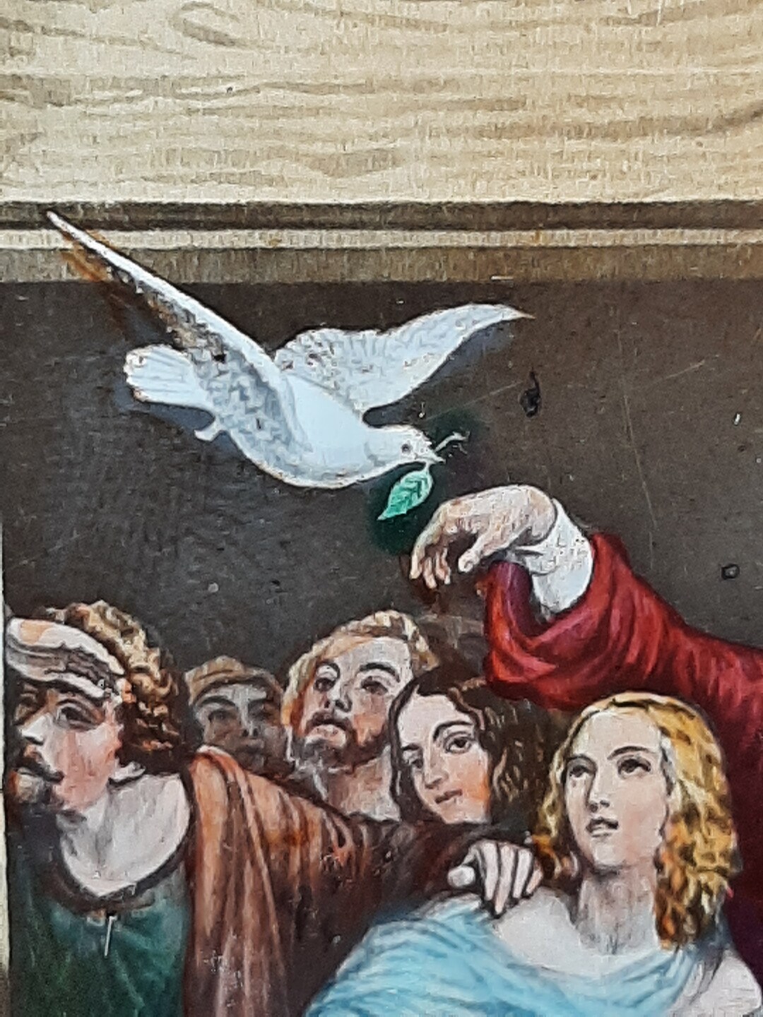 Return of the Dove Religious Glass Slide Hand Painted Old Testament ...