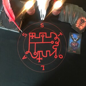 Stolas Tablecloth Goetia Altar Cloth Demon Sigil Lesser Key Solomon ...
