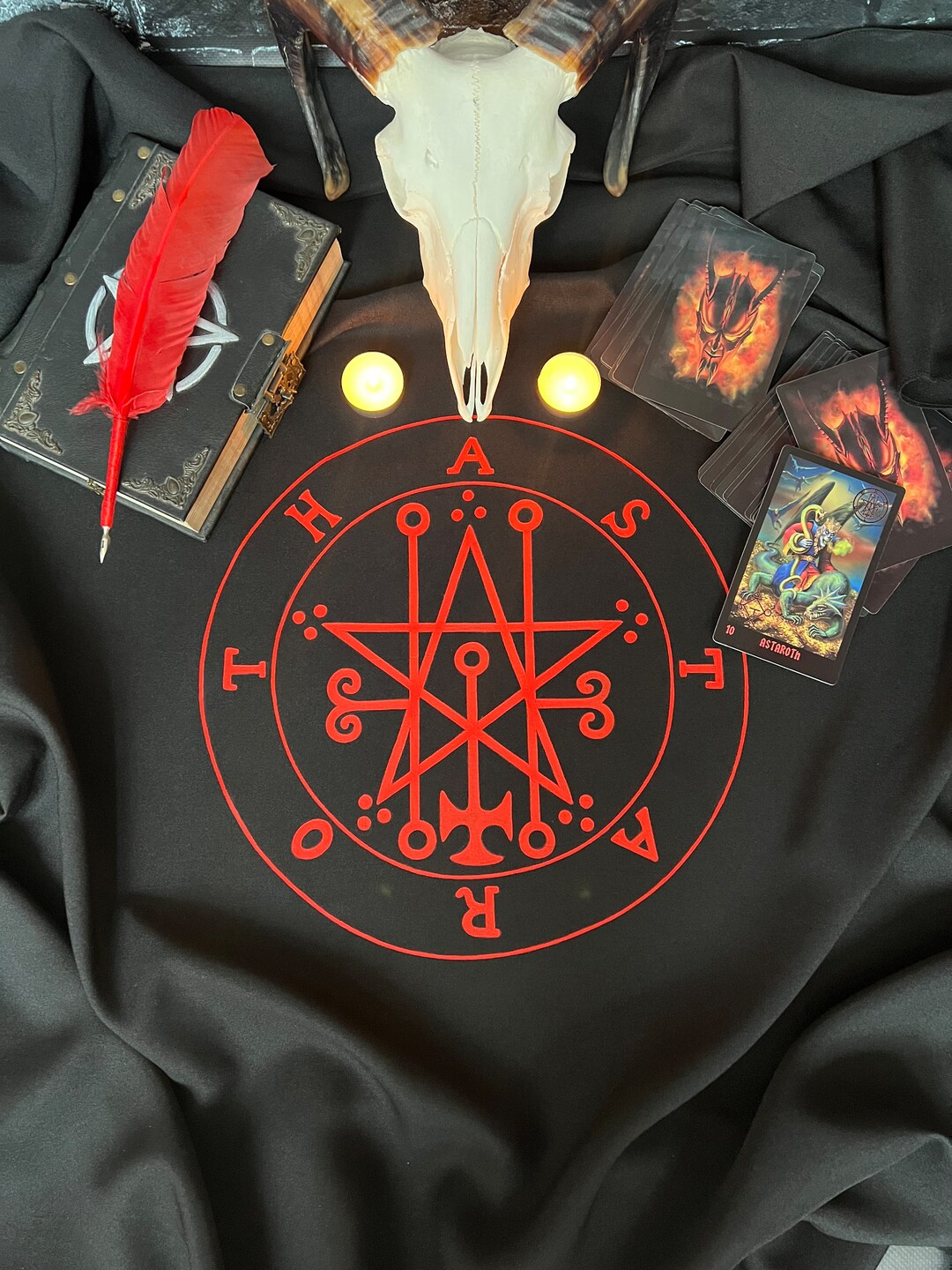 Astaroth Tablecloth Goetia Demon Sigil Altar Witchcraft - Etsy