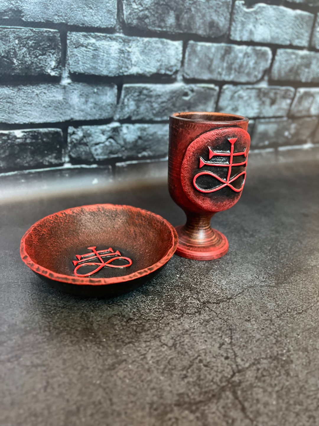 Leviathan Cross Sulfur Altar SET Ritual Tool Occult Decor Satanism ...