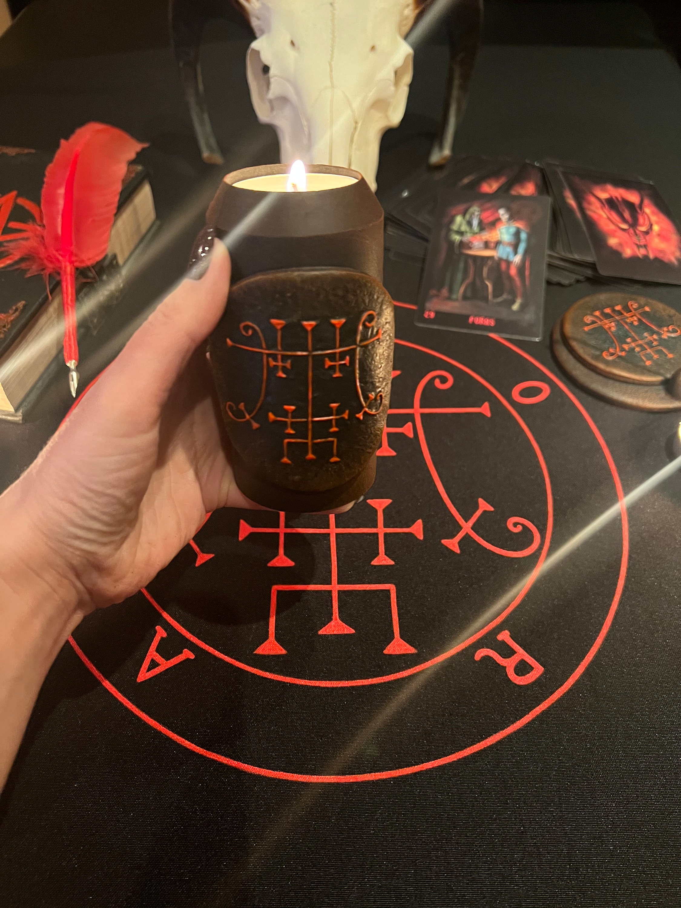 Foras Candlestick Goetia Demon Sigil Altar Tool Occult Altar - Etsy