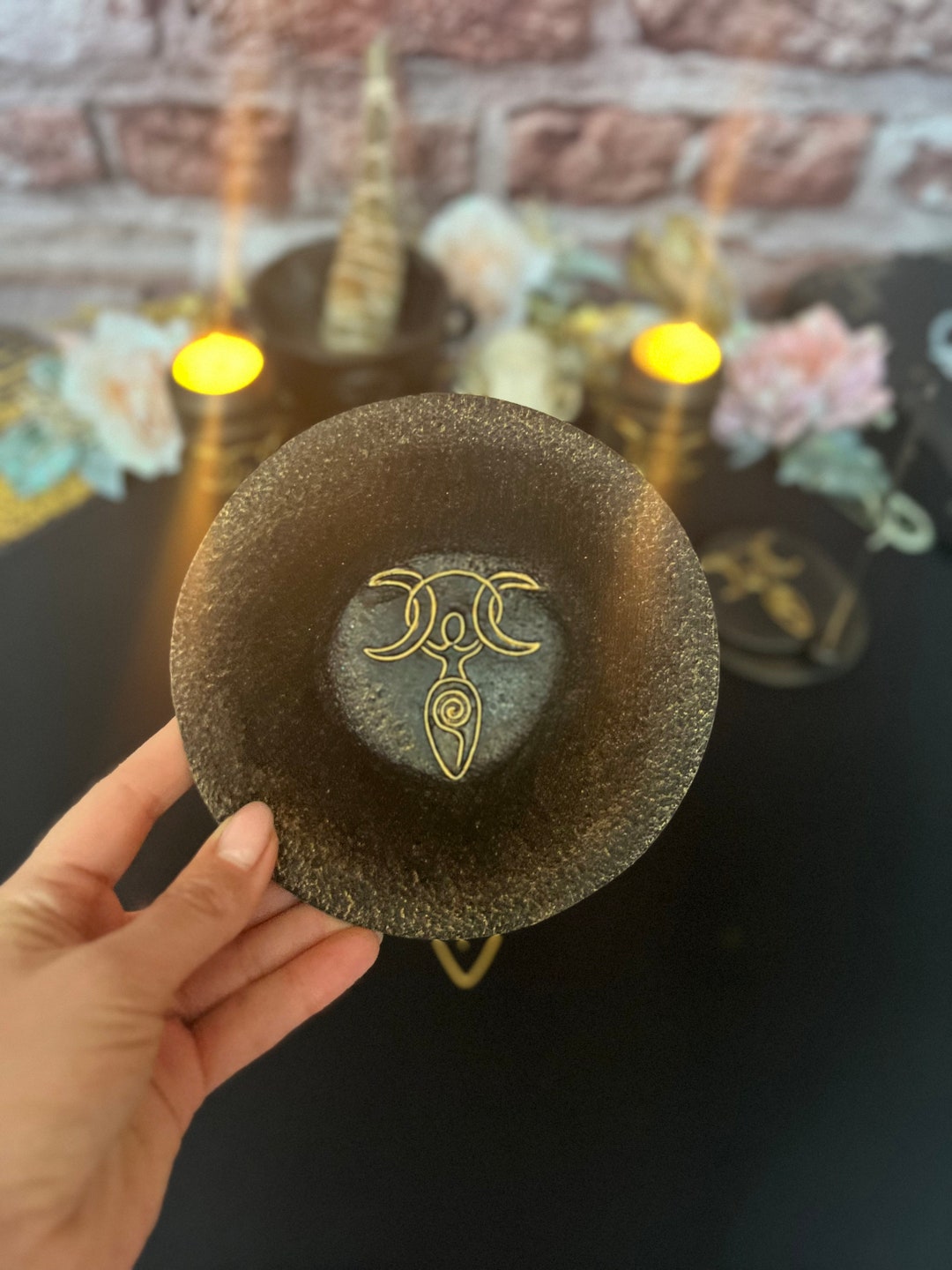 Spiral Goddess Offering Bowl Moon Goddess Plate Wicca Altar Witchcraft ...