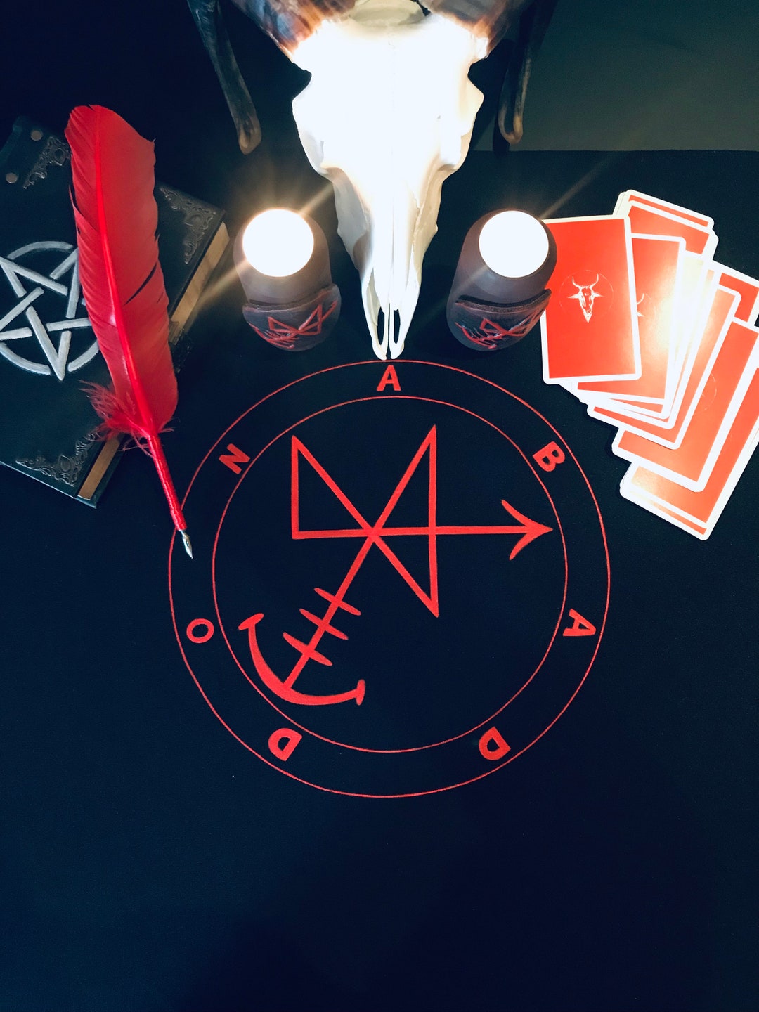 Abaddon Demon Occult Tablecloth - Etsy