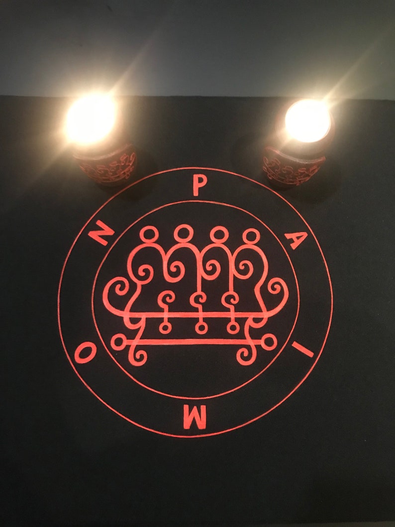 Paimon Tablecloth Goetia Demon Sigil Hand-painted Occult Altar - Etsy