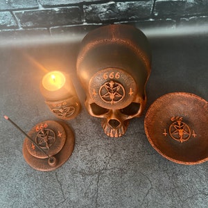 Satan Set 666 Inverted Cross Baphomet Altar Tool Witchcraft Ritual - Etsy