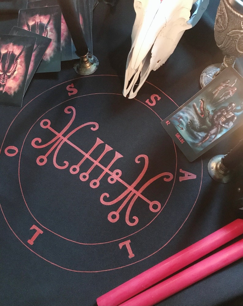 Sallos Sigil Tablecloth Goetia Demon Sigil Occult Altar Altar - Etsy