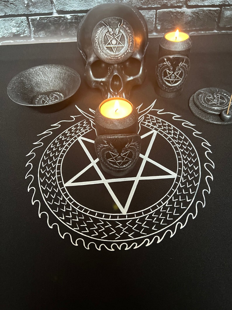 MLO Candlestick Azerate Chaos Magic Anti Cosmic Pentagramm MLO - Etsy