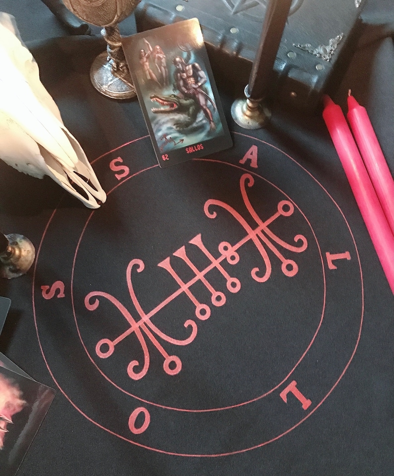 Sallos Sigil Tablecloth Goetia Demon Sigil Occult Altar Altar - Etsy