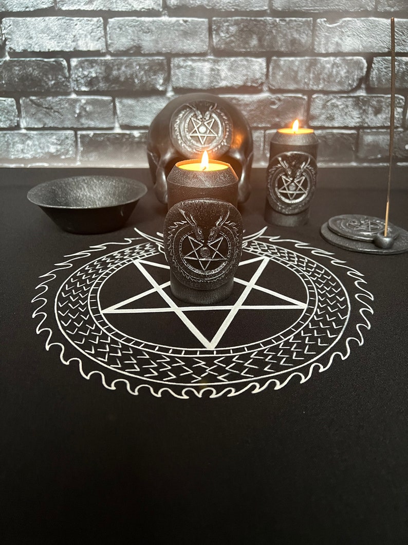 MLO Candlestick Azerate Chaos Magic Anti Cosmic Pentagramm MLO - Etsy