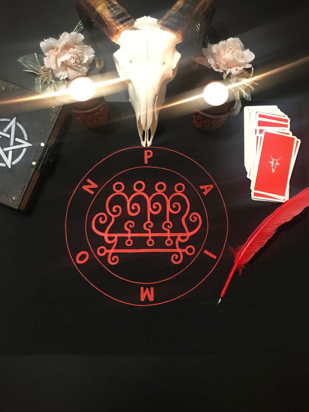 Paimon Tablecloth Goetia Demon Sigil Altar Lesser Key Solomon ...