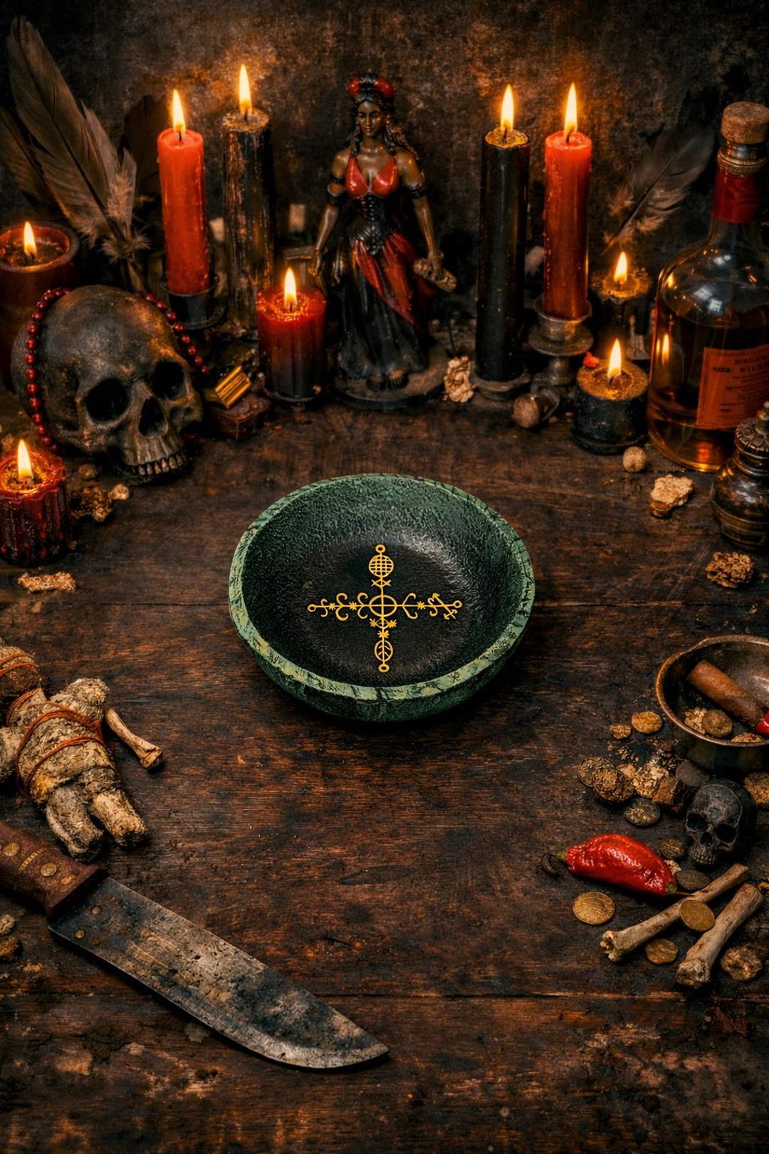 Voodoo Ti Jan Danto Veve Altar Plate - Etsy